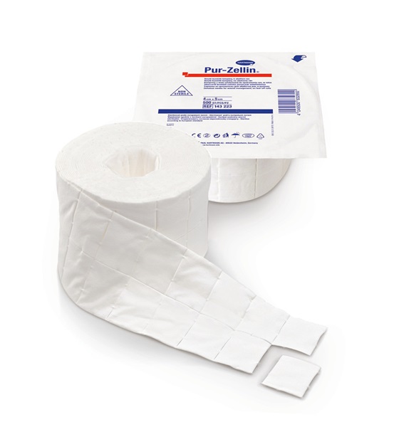 Hartmann Tupfer Pur-Zellin keimreduziert 4 x 5 cm, 1 Rolle