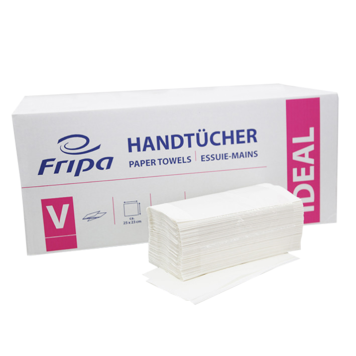 Fripa Einmalhandtücher Ideal, 1-lagig hochweiß, 5000 Stück