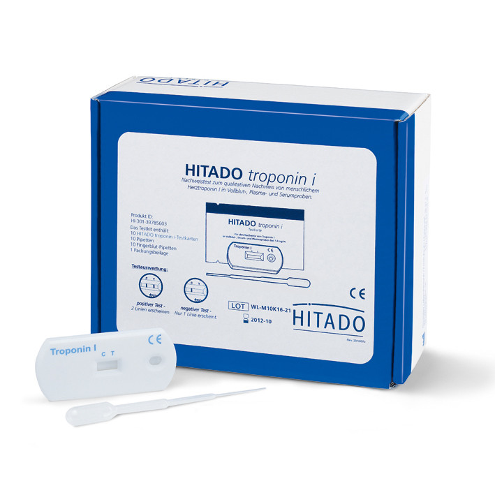 Hitado Troponin I Schnelltest, 10 Stück